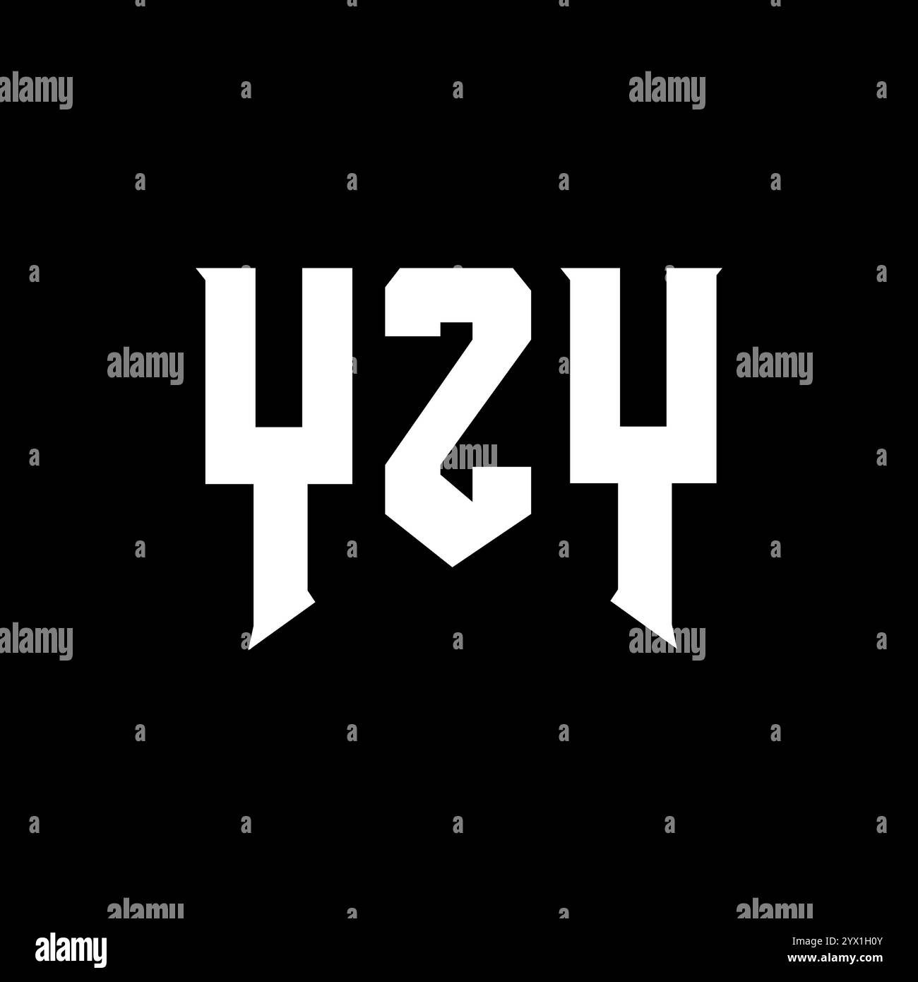 YZY letter logo design for technology company. YZY logo design black ...