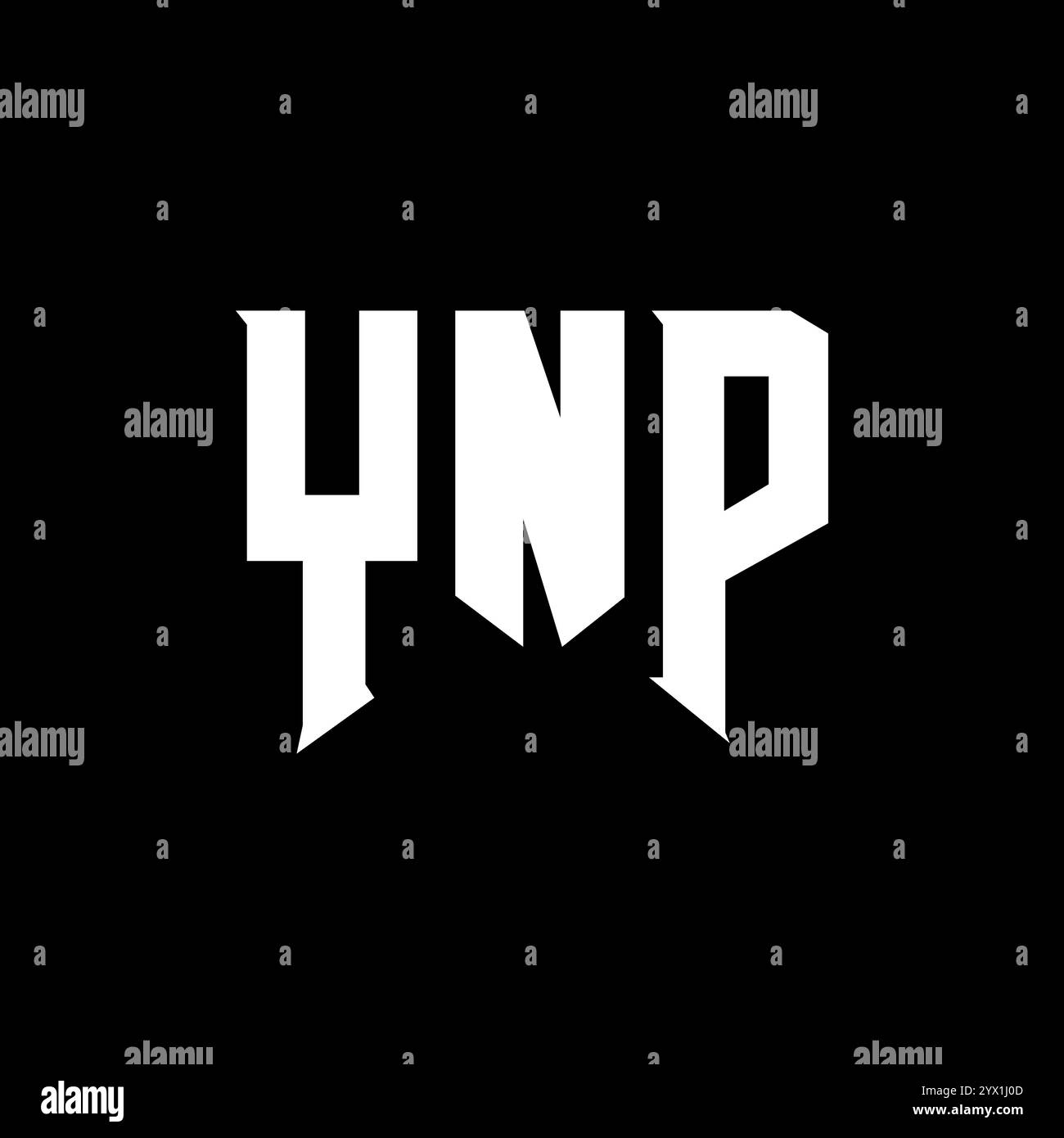YNP letter logo design for technology company. YNP logo design black ...