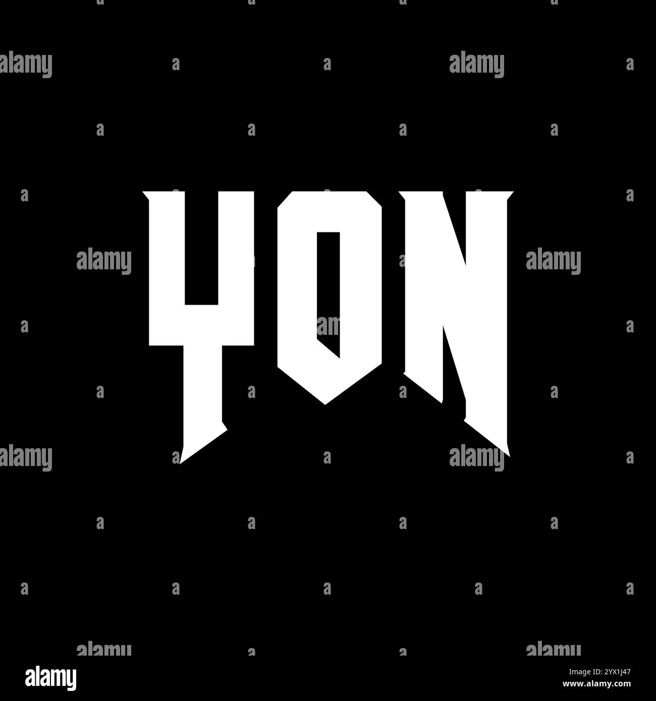 YON letter logo design for technology company. YON logo design black ...