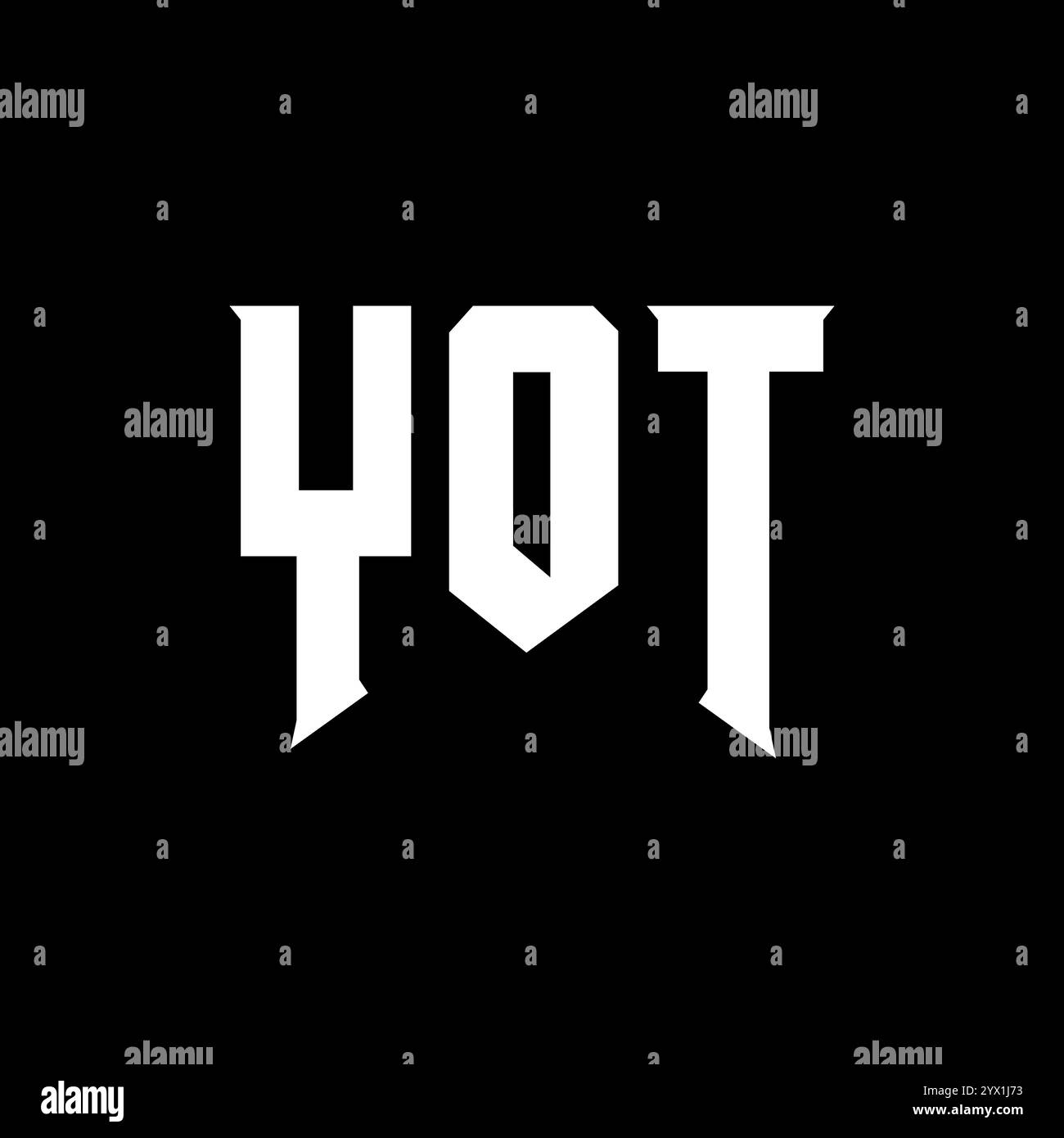 YOT letter logo design for technology company. YOT logo design black ...