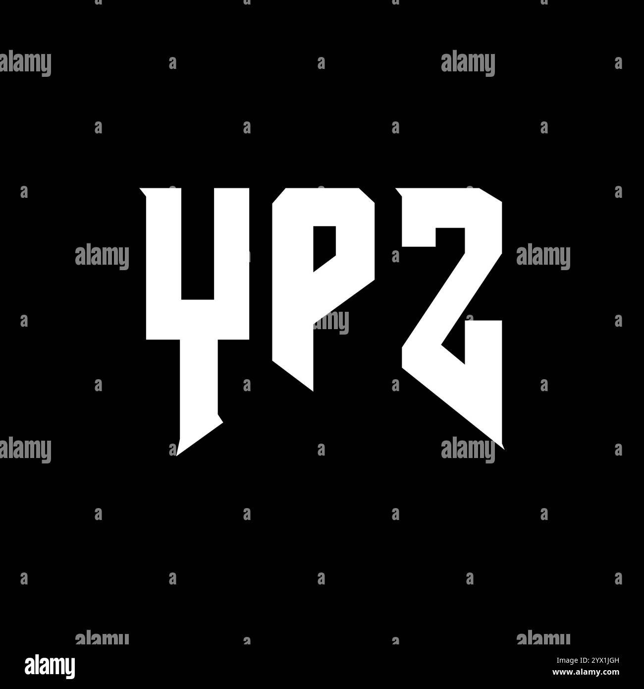 YPZ letter logo design for technology company. YPZ logo design black ...