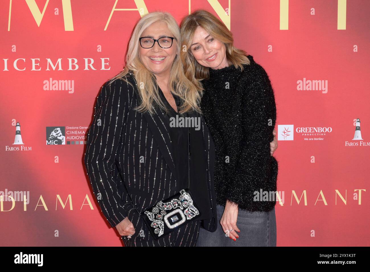 Rome, Italy. 12th Dec, 2024. Mara Venier (l) and Elisabetta Ferracini ...