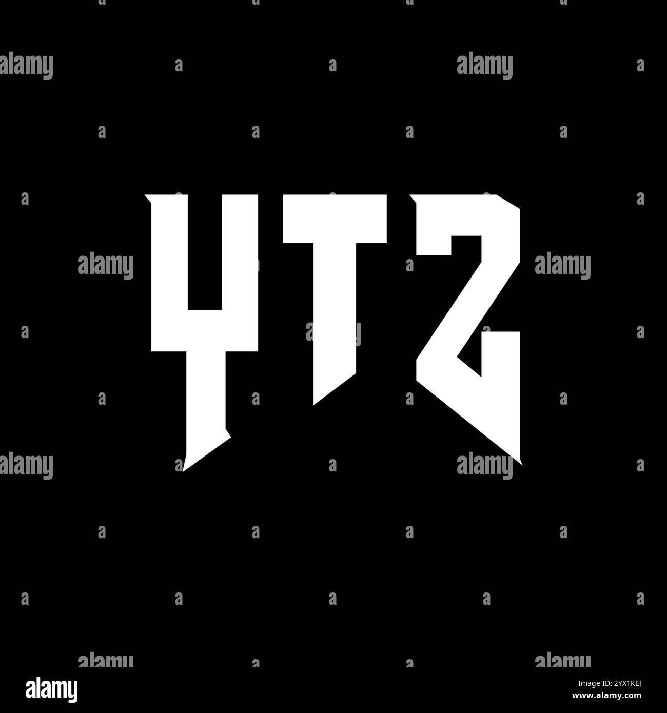 YTZ letter logo design for technology company. YTZ logo design black and white color combination ...