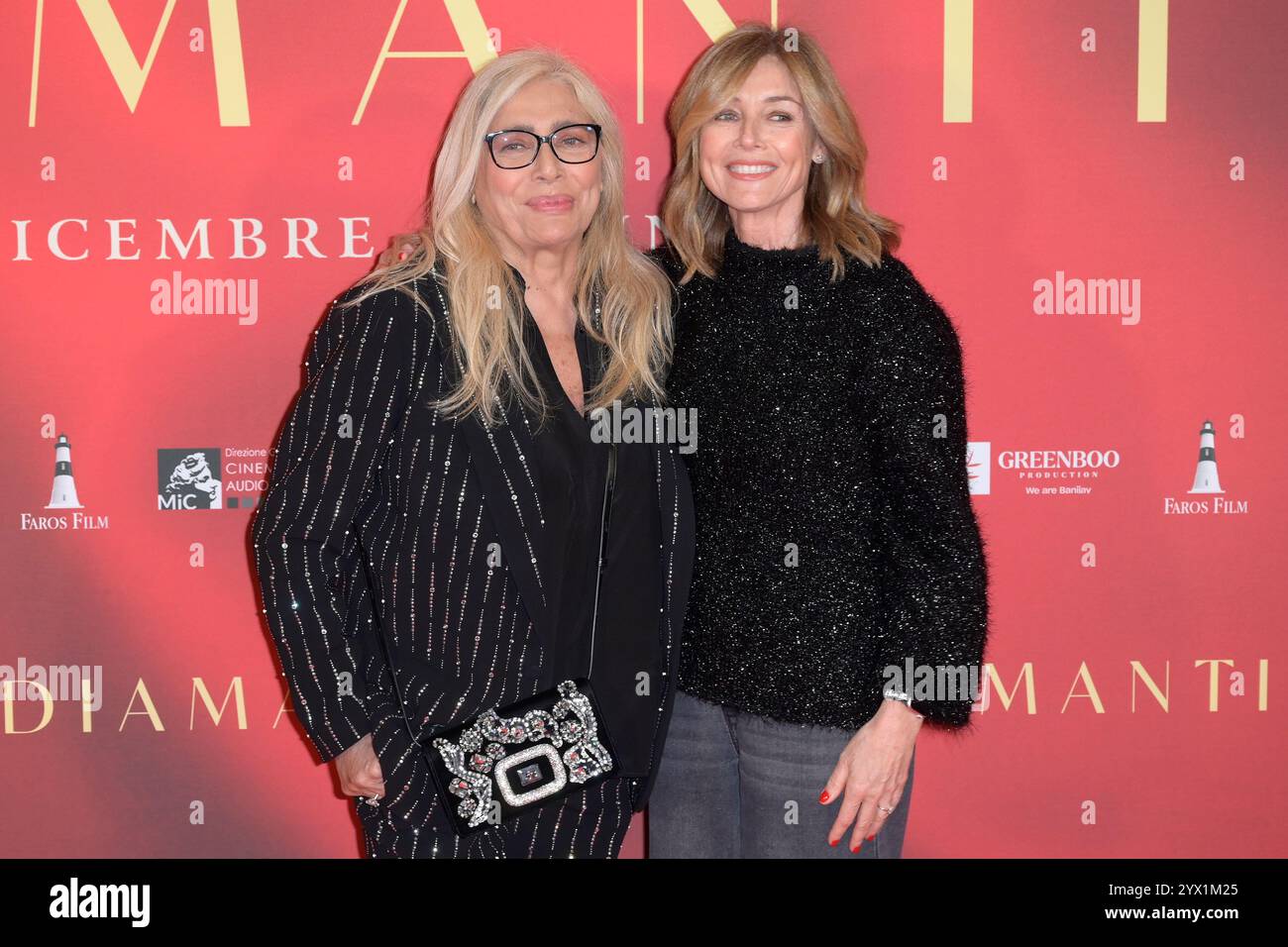 Rome, Italy. 12th Dec, 2024. Mara Venier (l) and Elisabetta Ferracini ...
