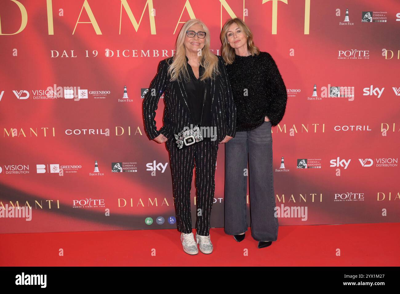 Rome, Italy. 12th Dec, 2024. Mara Venier (l) and Elisabetta Ferracini ...