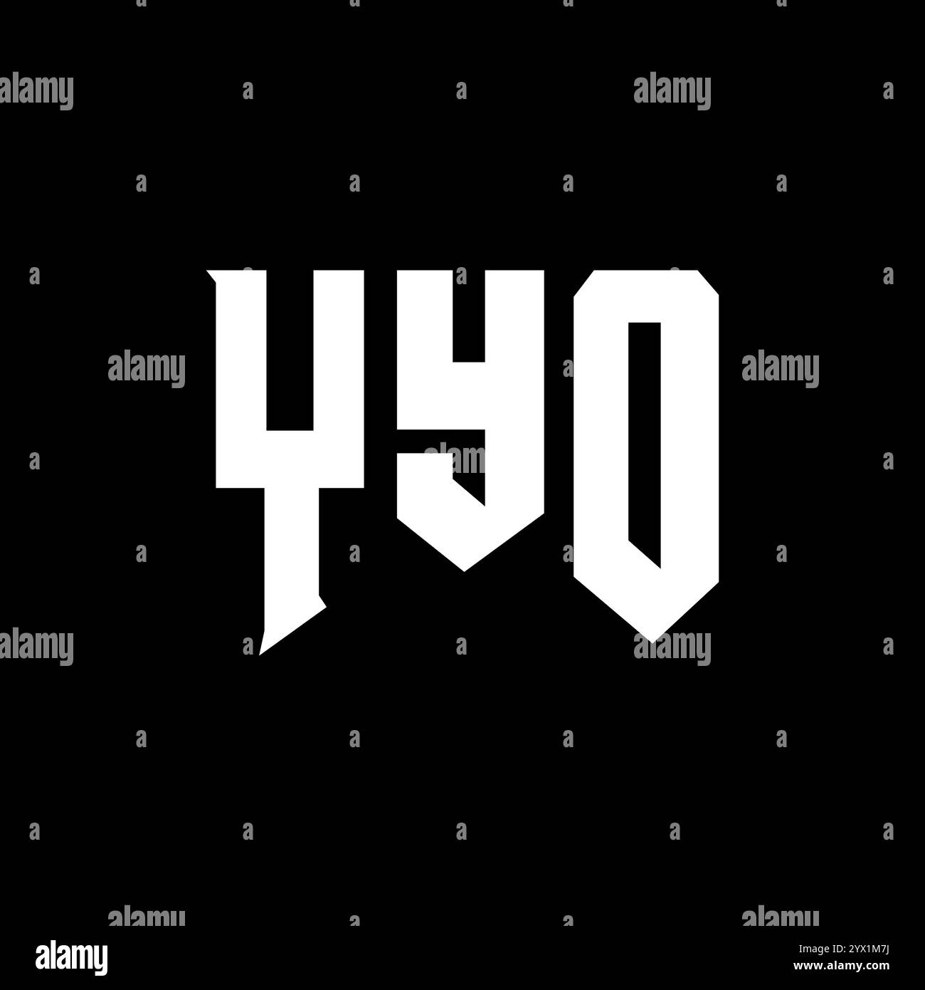 YYO letter logo design for technology company. YYO logo design black ...