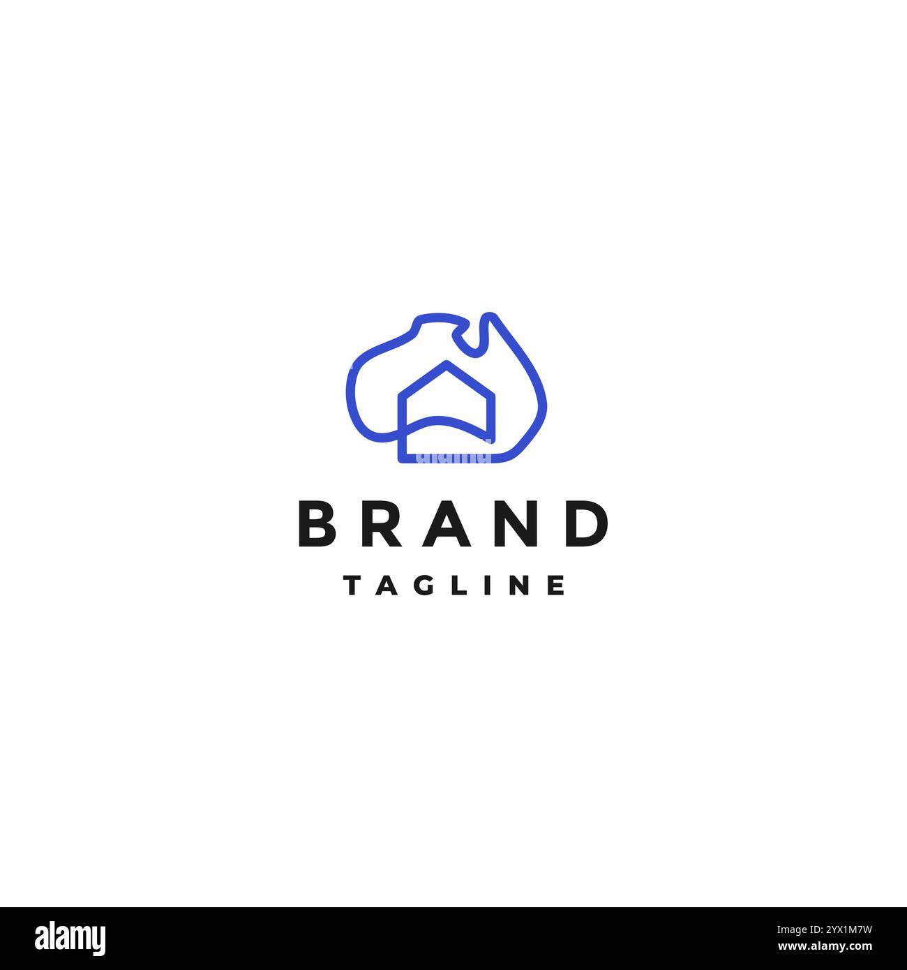 Home And Australia In One Line Design. One Line Shaping Australia ...