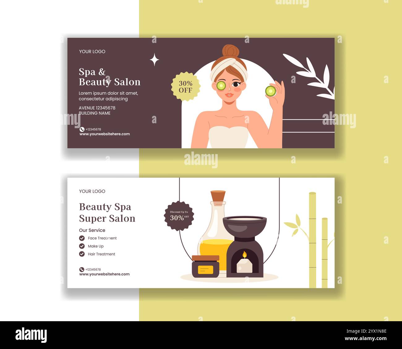 Natural cosmetics beauty spa Stock Vector Images - Alamy