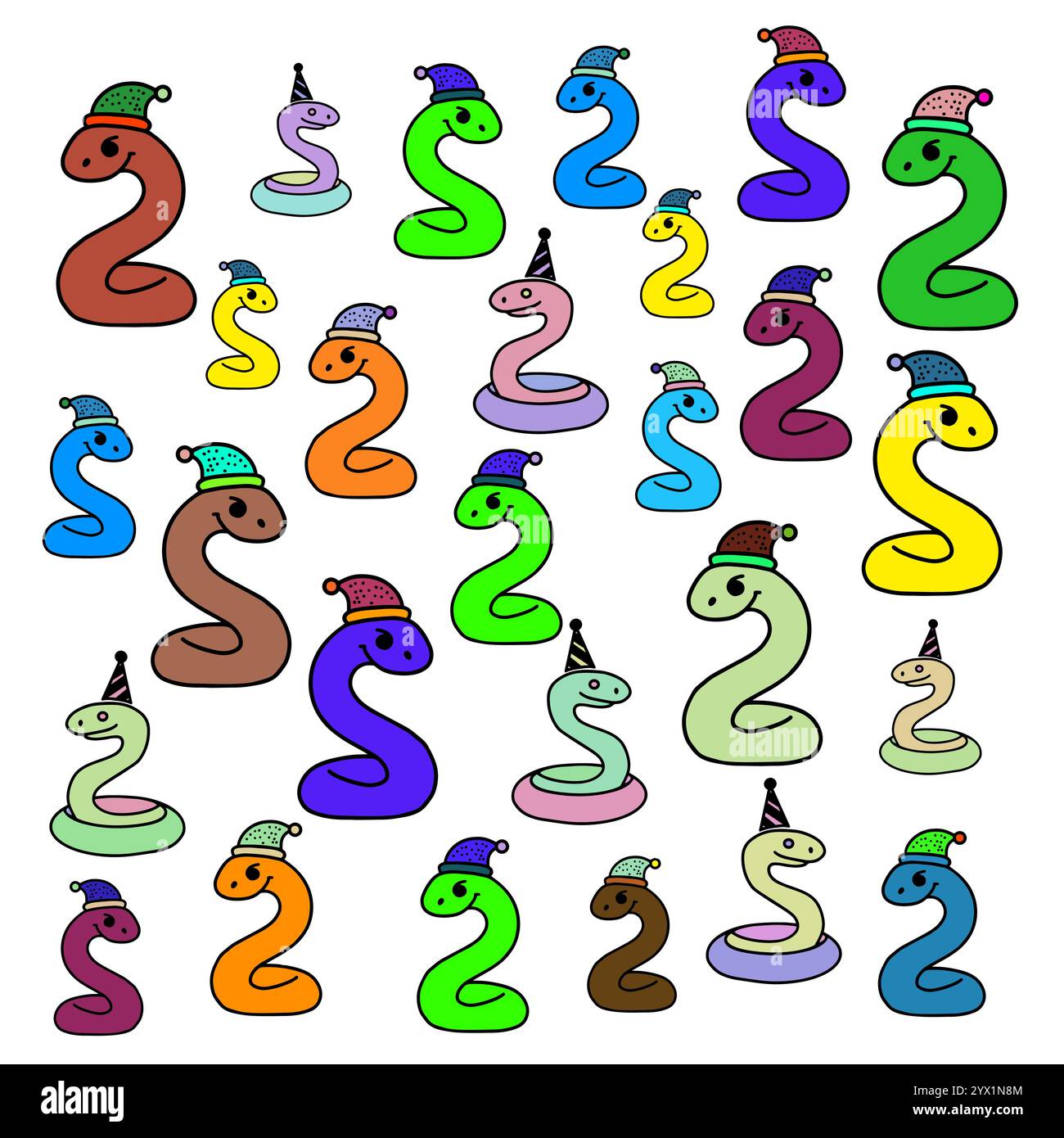 Childrens new years Stock Vector Images - Alamy