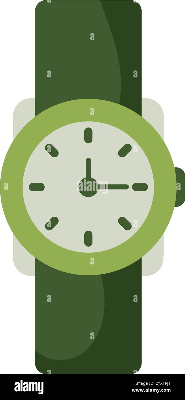 Green wrist watch Stock Vector Images - Alamy