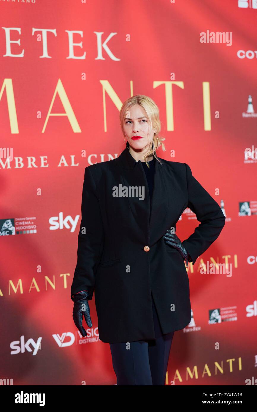 ROME, ITALY - DECEMBER 12: Tea Falco attends "Diamanti" Premiere at The ...