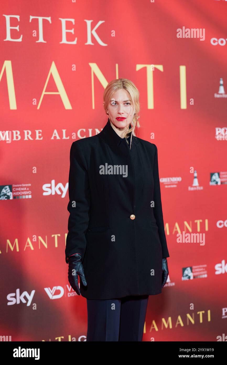 ROME, ITALY - DECEMBER 12: Tea Falco attends "Diamanti" Premiere at The ...