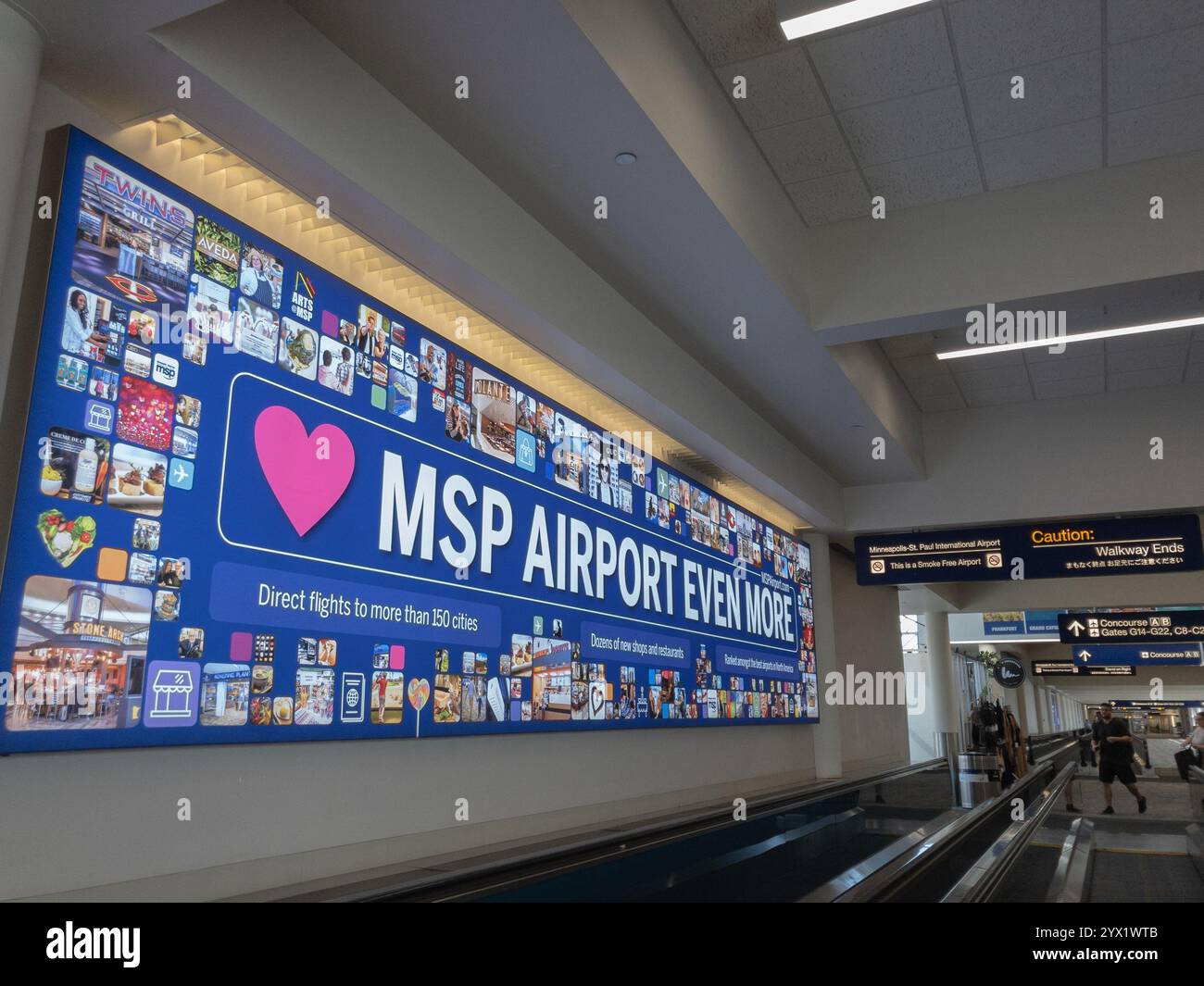 MINNEAPOLIS, MINNESOTA - 23 JUNE 2024: A promotional sign inside ...