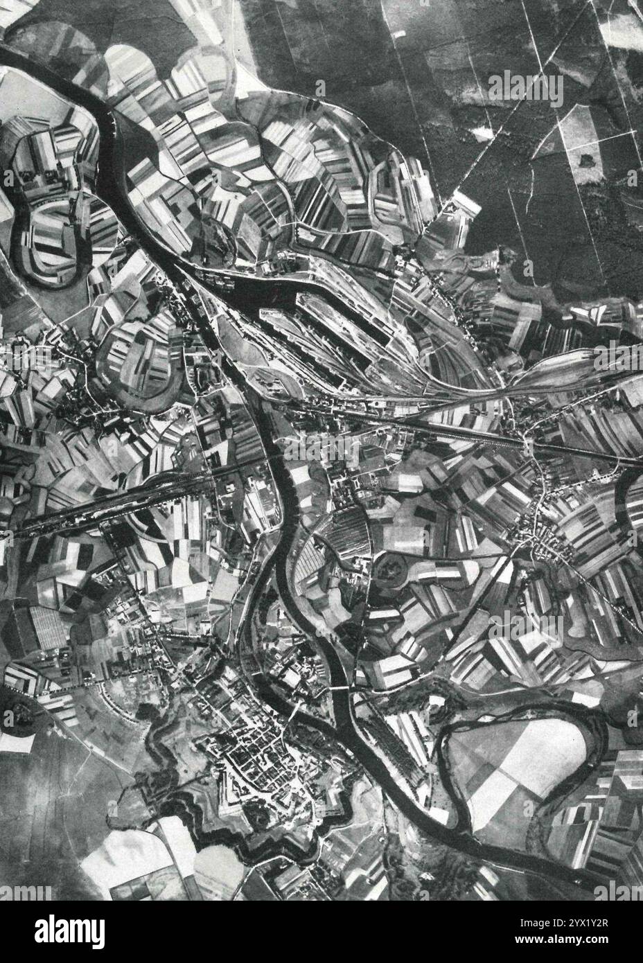 Cosel Kozle Areal View 1930s Stock Photo - Alamy