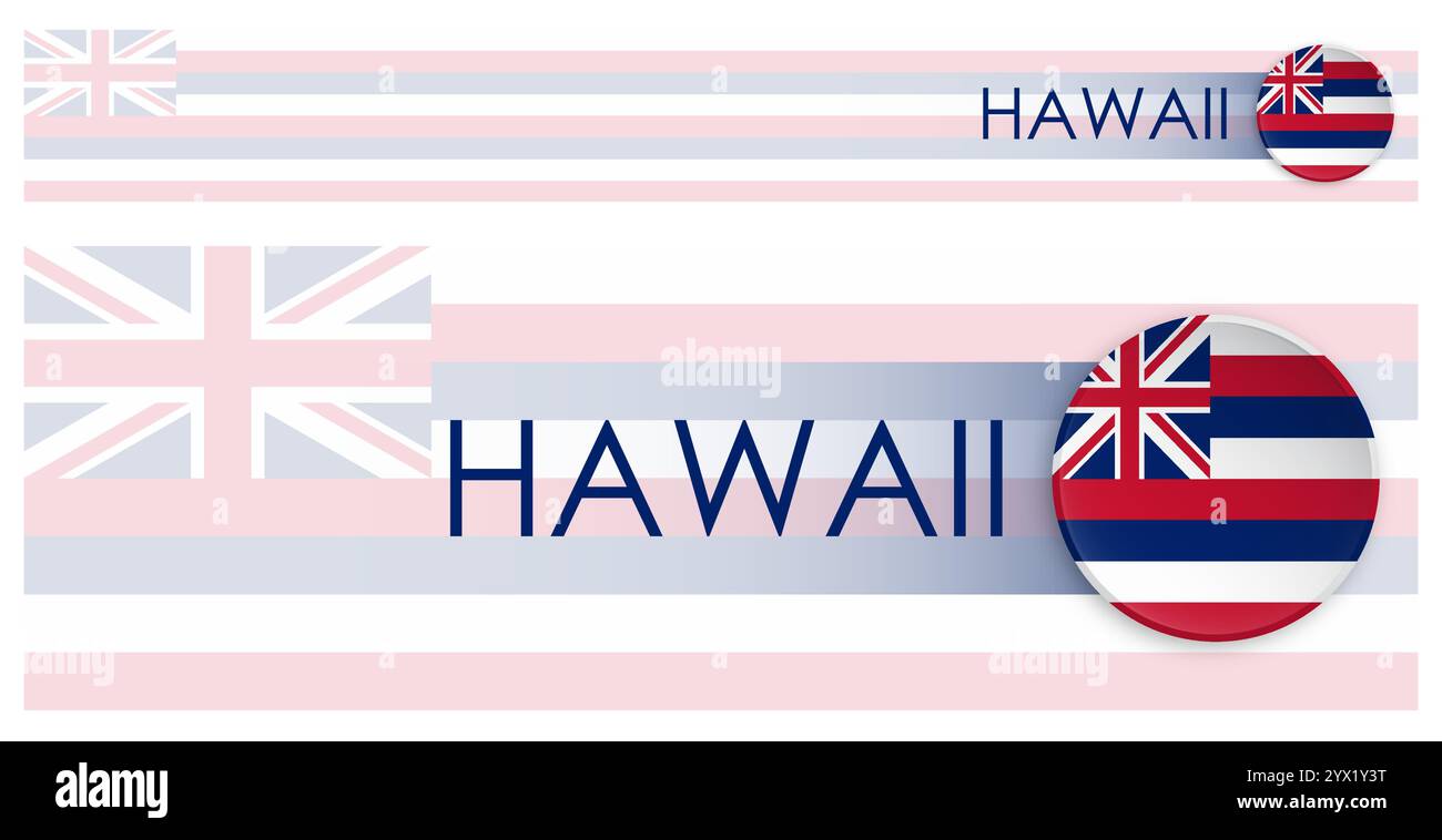 Hawaiian state flag Stock Vector Images - Alamy