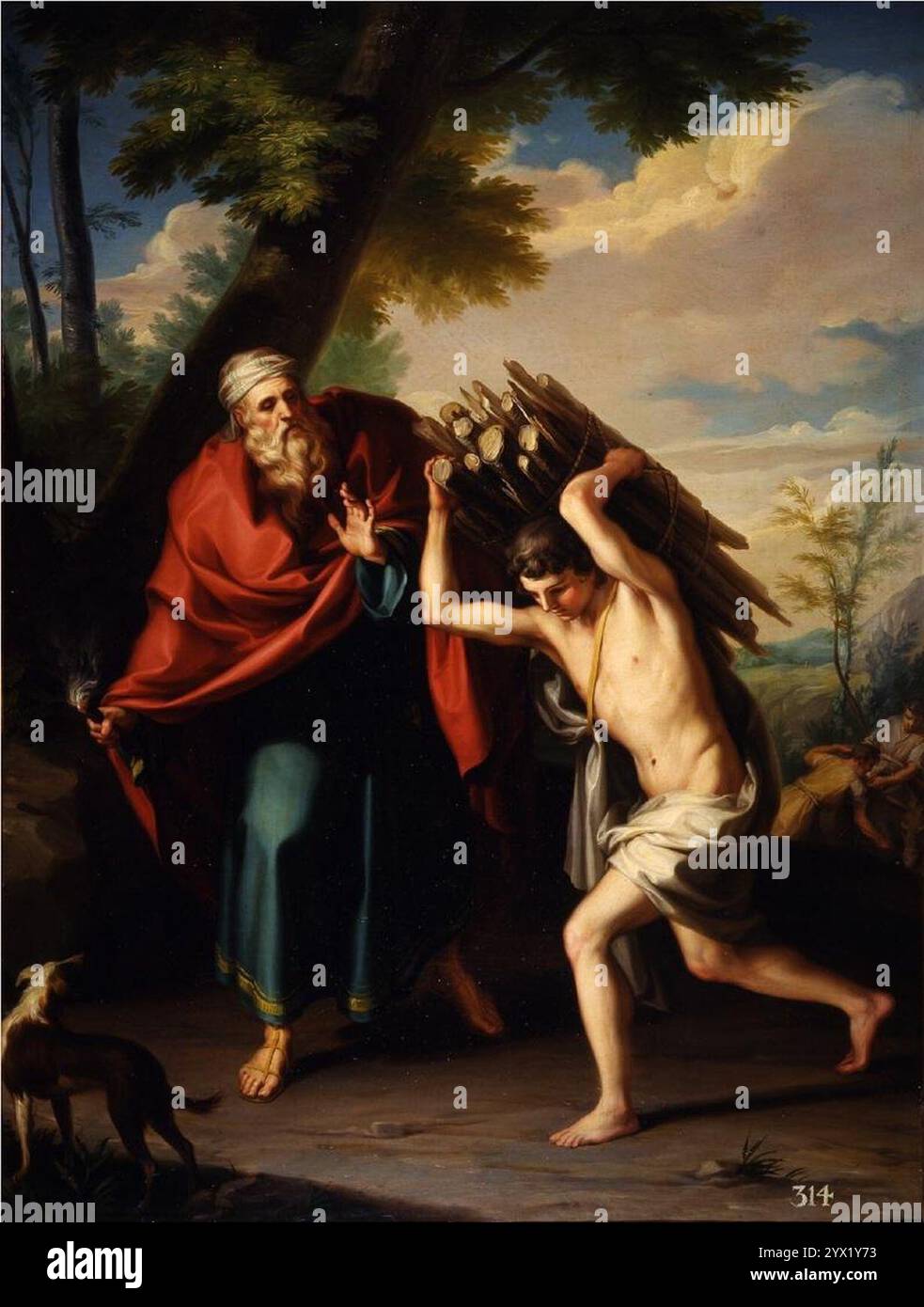 Cosme de Acuña - Abraham e Isaac camino del sacrificio Stock Photo - Alamy