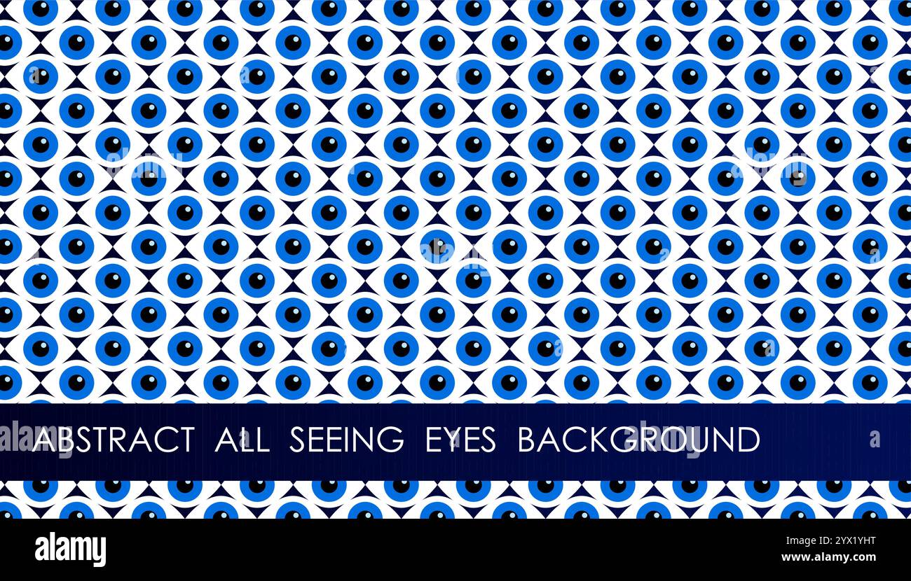 Horizontal eyeball tile abstract background with eye, cover, site ...