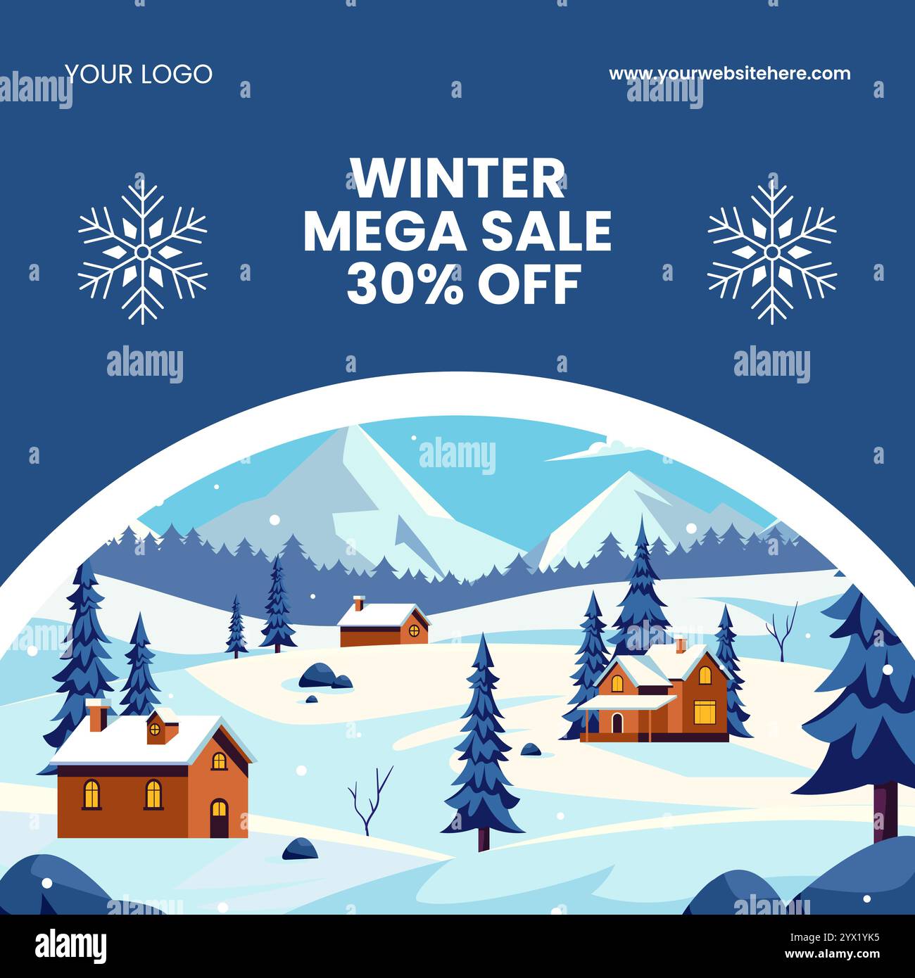 Serene forest landscape Stock Vector Images - Alamy