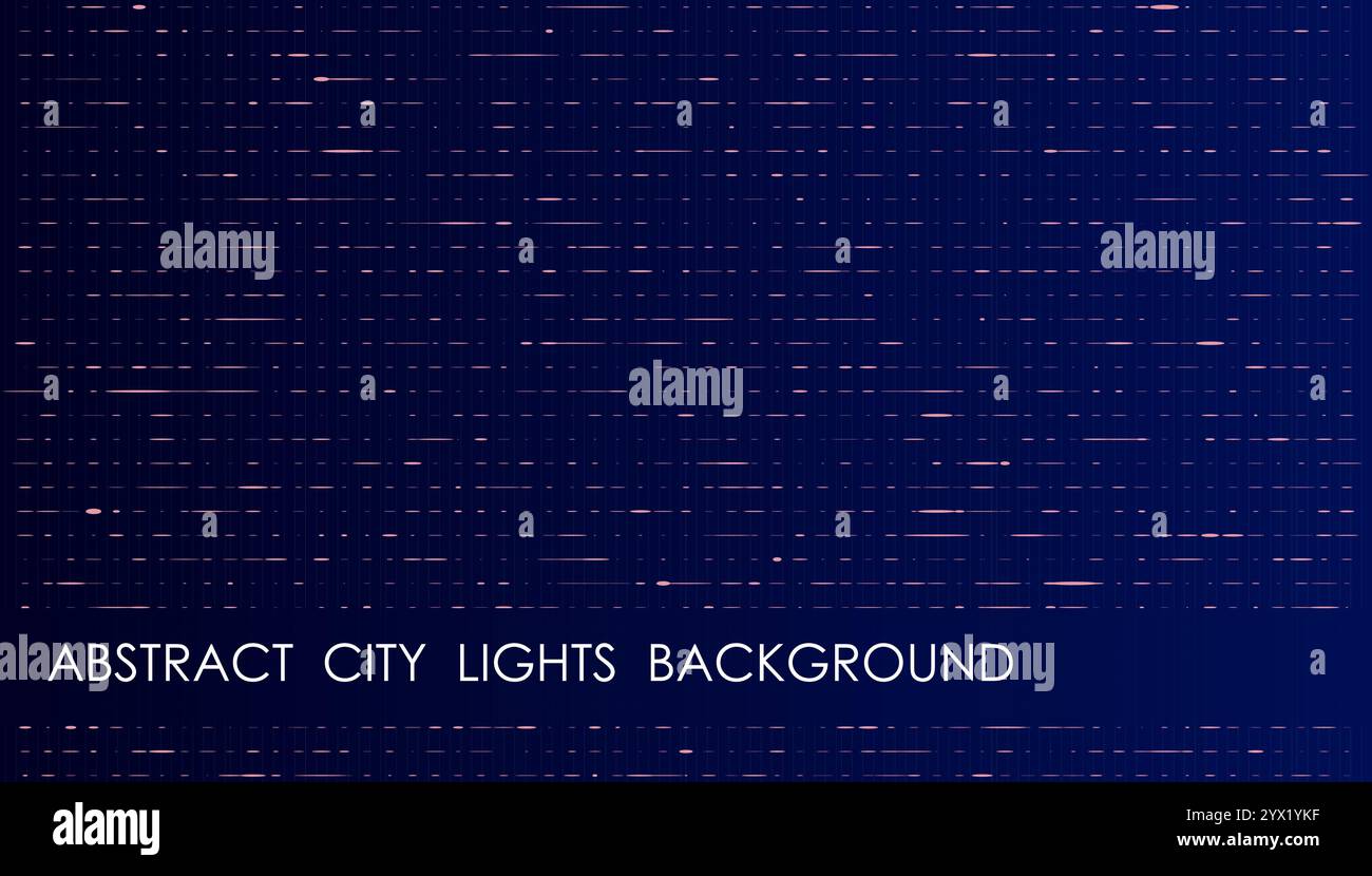 Horizontal night neon abstract background with urban cityscape, cover ...