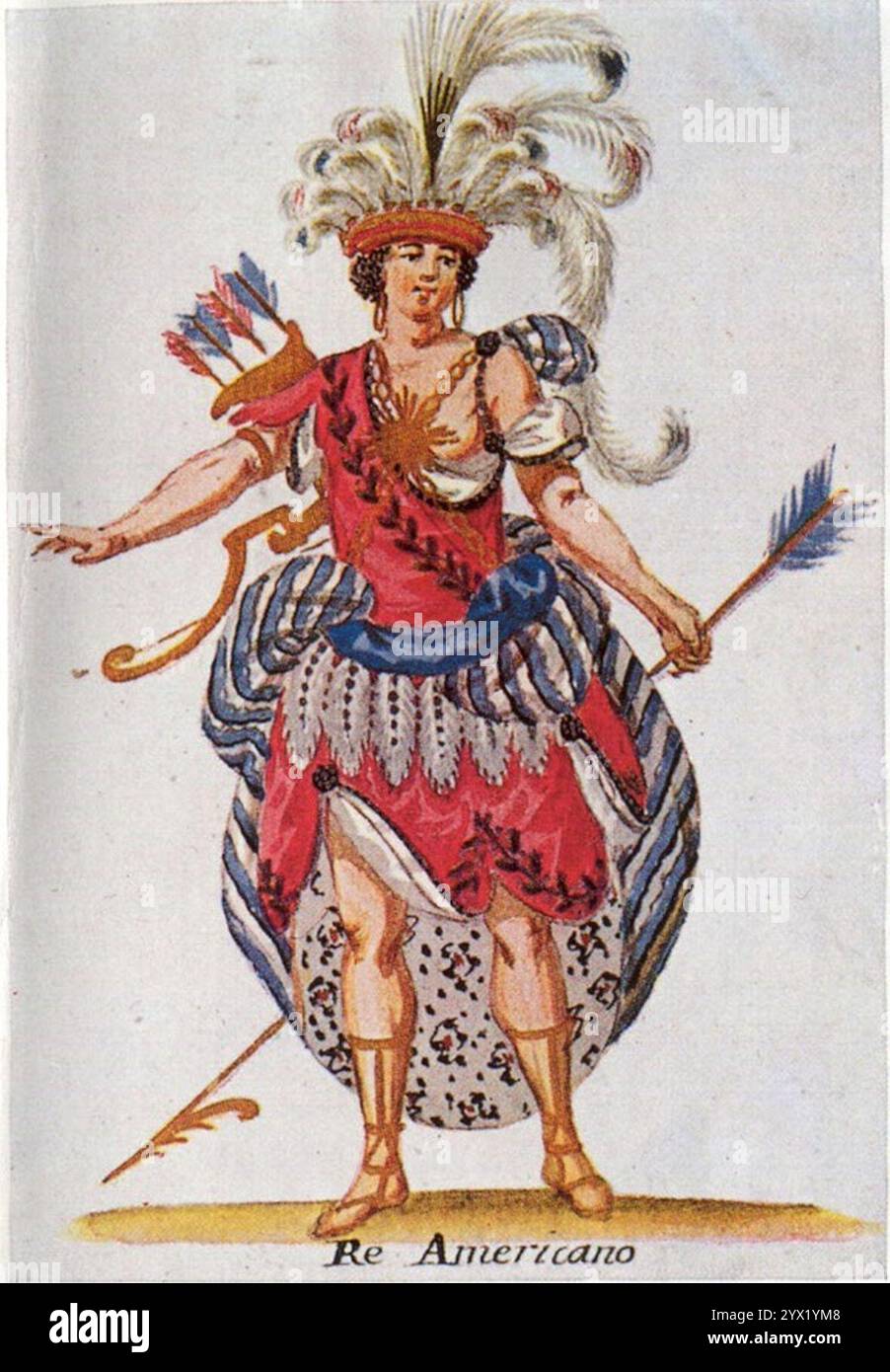 Costume design of Montezuma for Carl Heinrich Graun and Frederick the ...