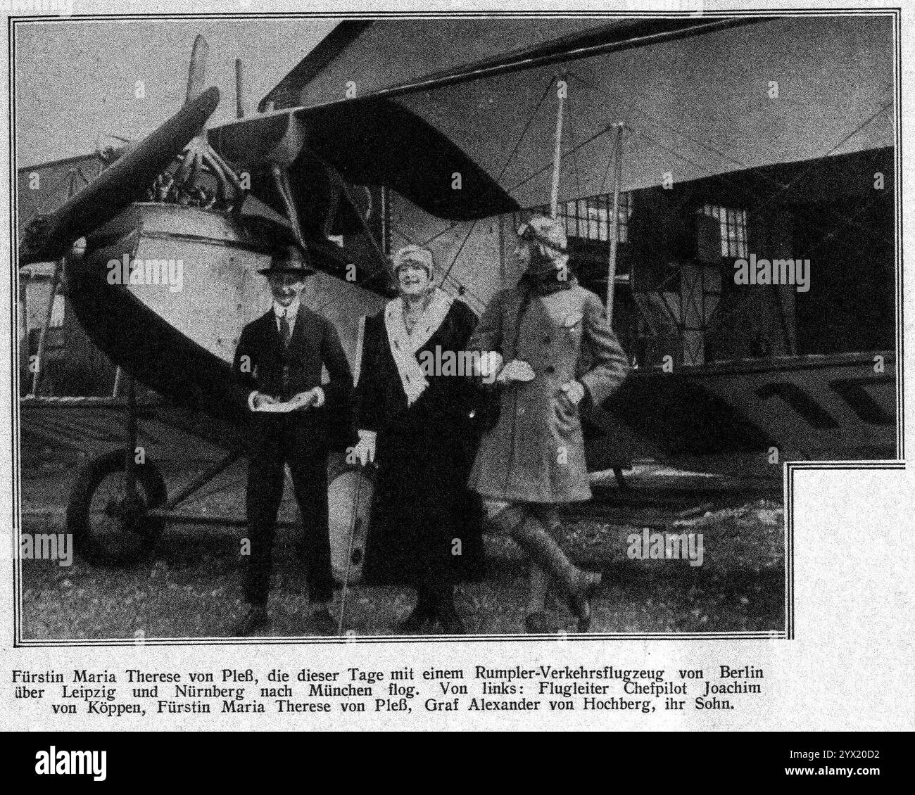 Count Alexander von Hochberg with His mother Princess Mary-Theresa of ...