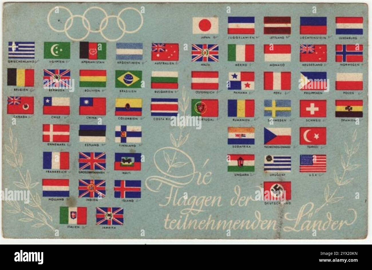 Countries of the 1936 Olympics Stock Photo - Alamy