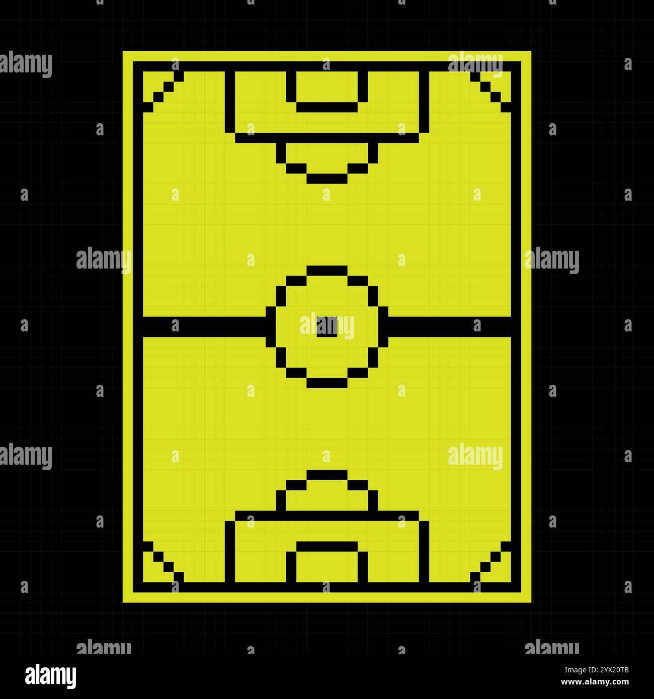 Pixel silhouette icon. Soccer field markings lines. Outline football ...