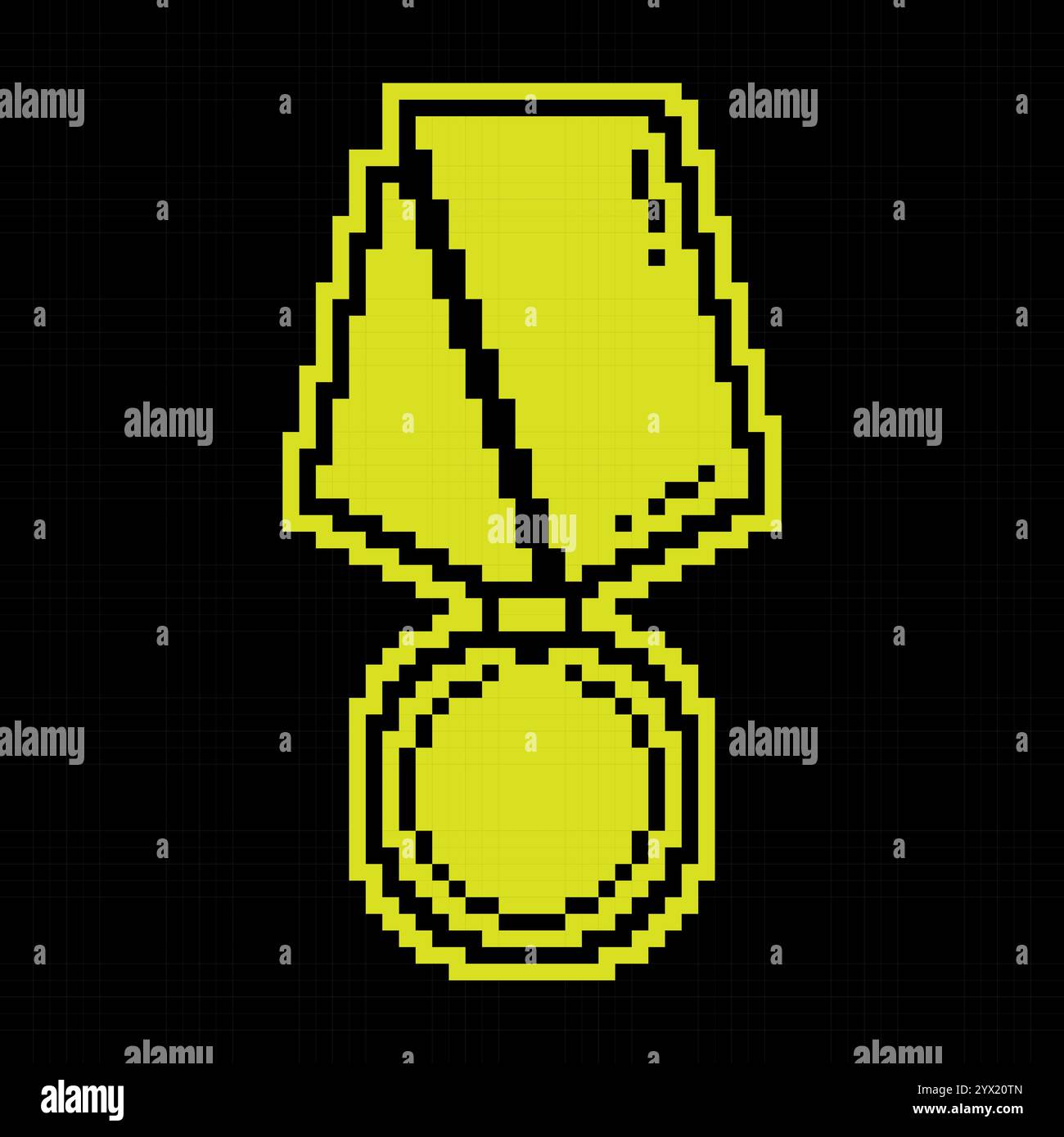 Pixel silhouette icon. medal of soldier, military round order, badge of ...