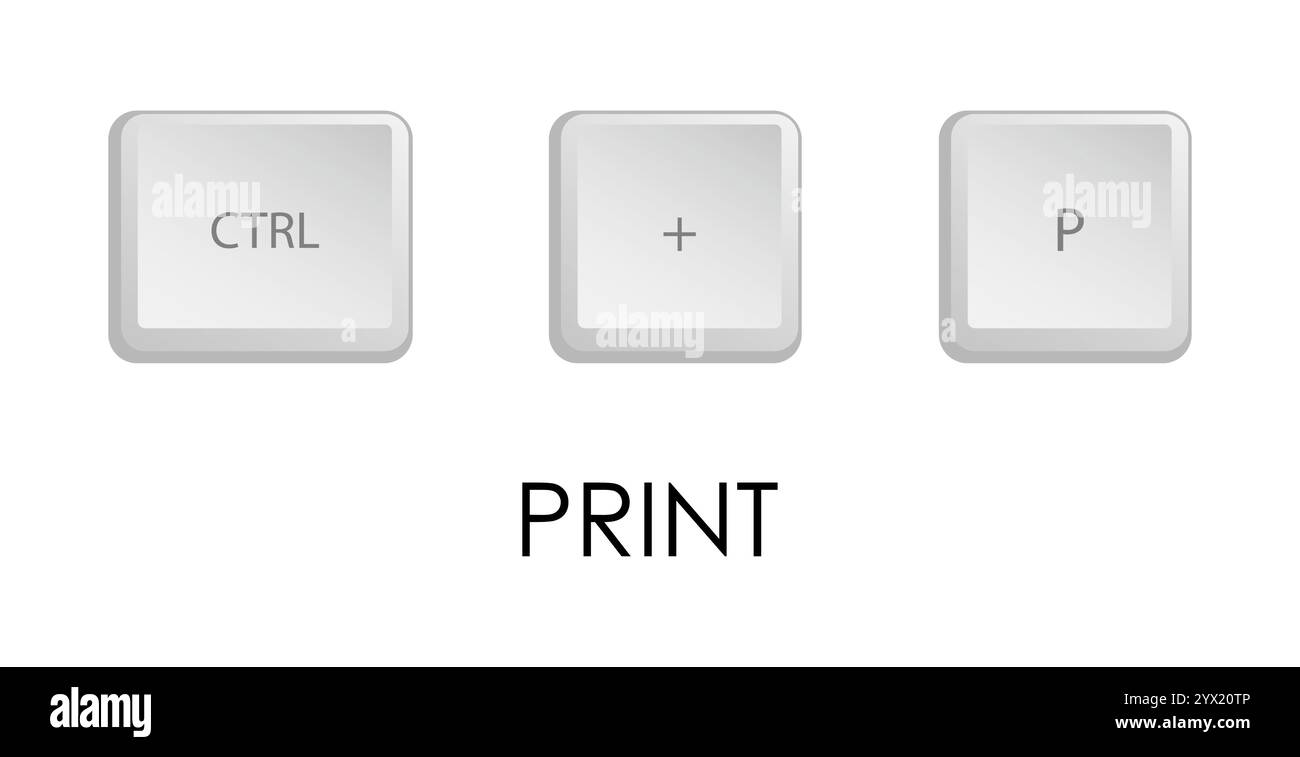 Print Key Combination Keyboard Shortcut For Quickly Executing Command In Operating System