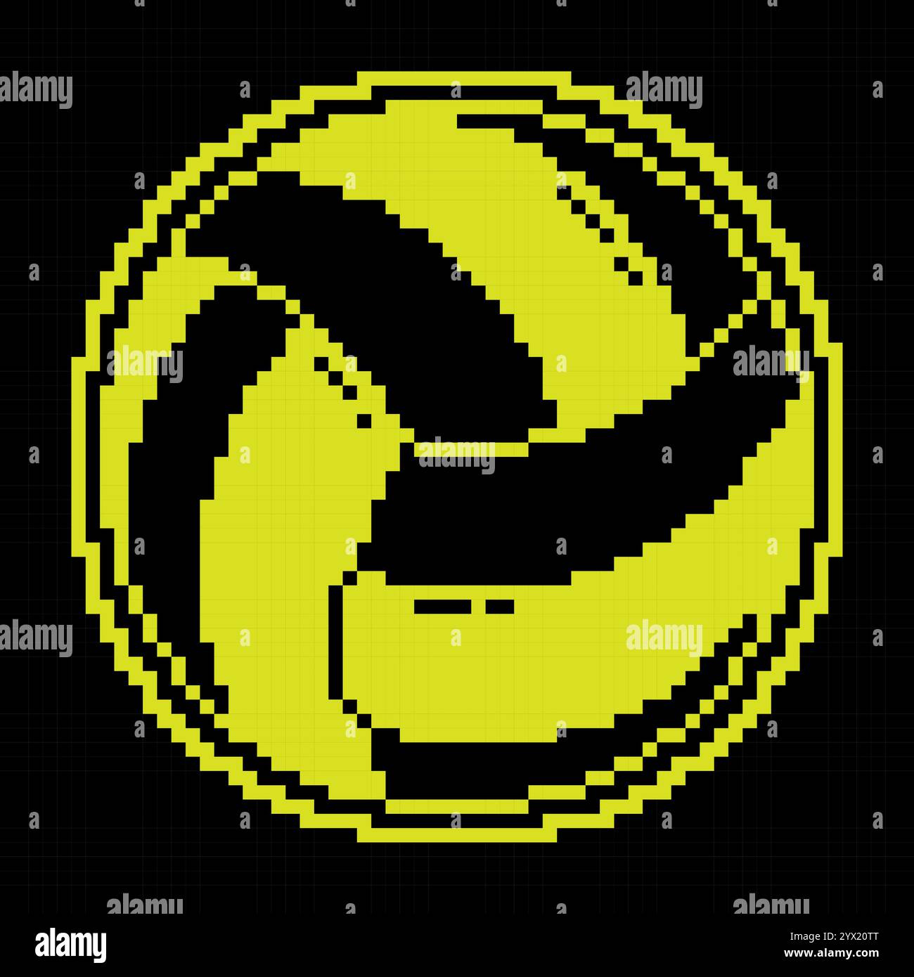 Pixel silhouette icon. Volleyball ball for indoor, outdoor and beach ...