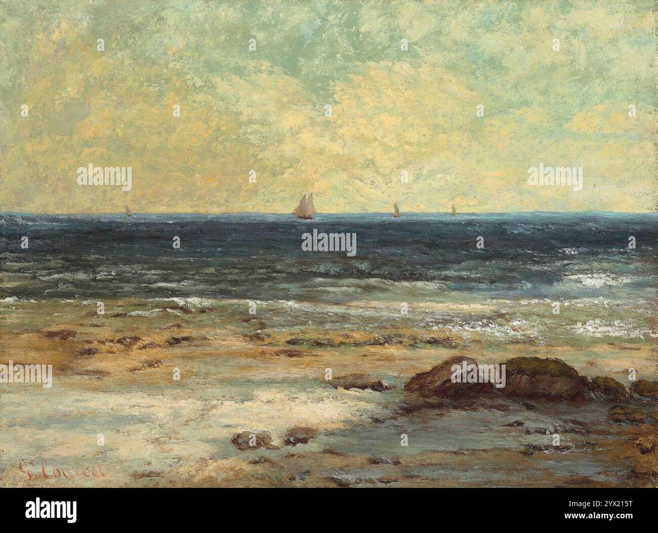 Courbet - Bords de la Mer, Palavas Stock Photo - Alamy