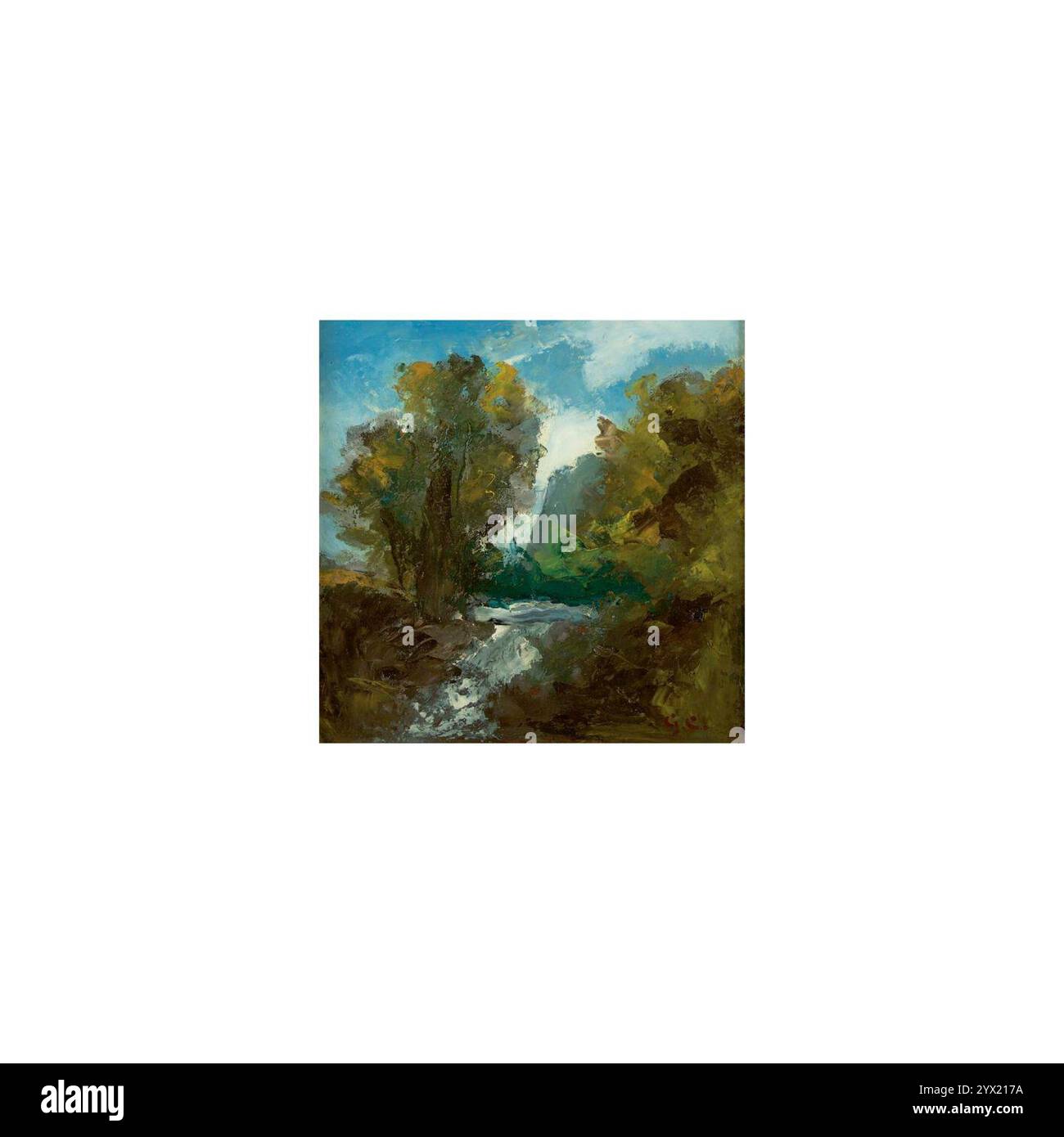 Courbet - Chute d'eau Esquim, circa 1875 Stock Photo - Alamy