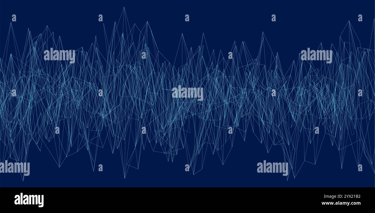 Sound Waves blue lines Background. Vector illustration Stock Vector ...