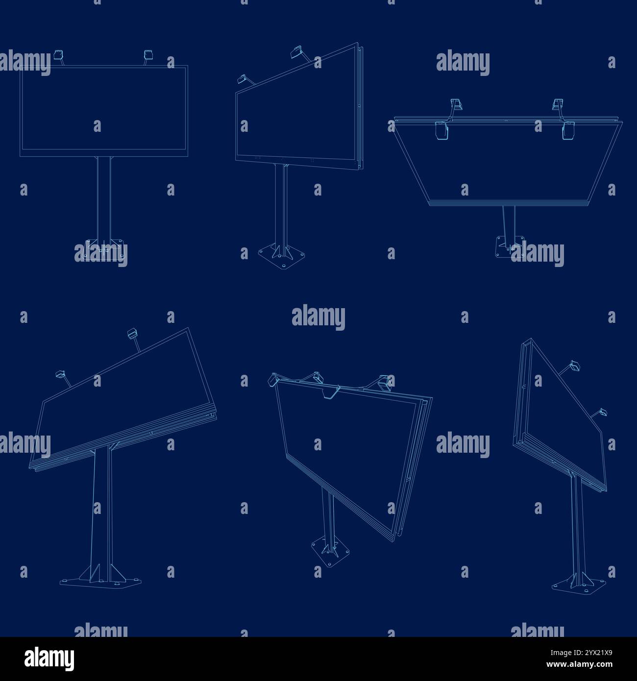 Set Billboards outline vector illustration Stock Vector Image & Art - Alamy