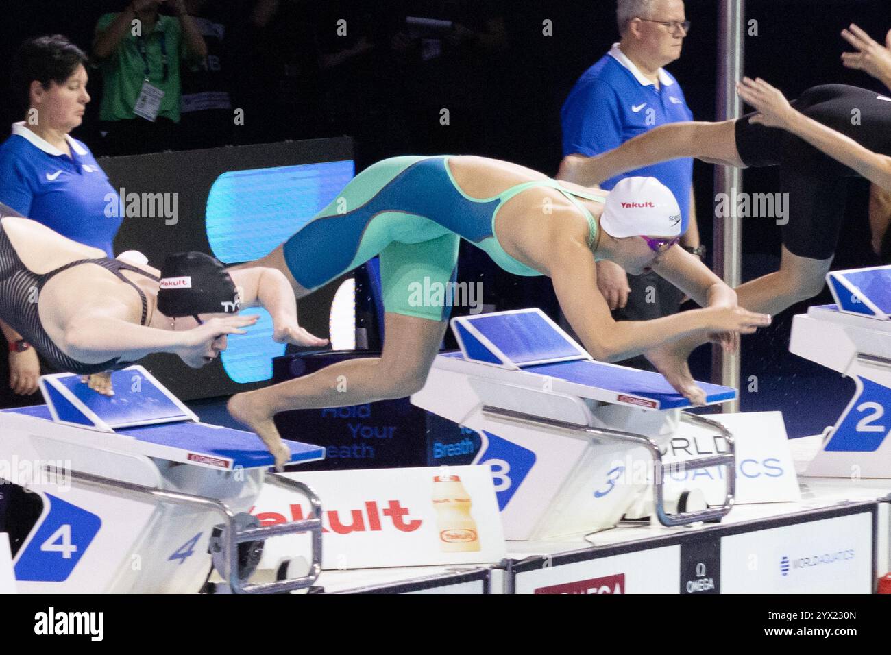 Budapest, Hungary. 12th Dec, 2024. Tang Qianting (C) of China starts ...