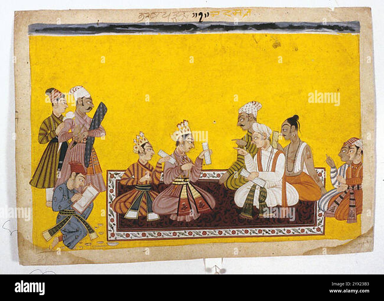 Court artist drawing the portraits of Bharata and Shatrughna, folio ...