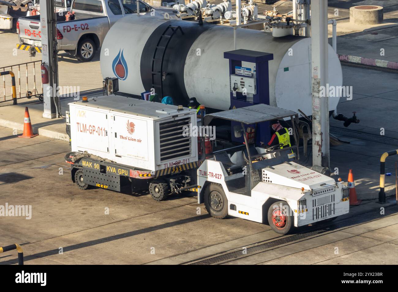 BANGKOK, THAILAND, NOV 30 2024, A tractor with Aircraft Air ...