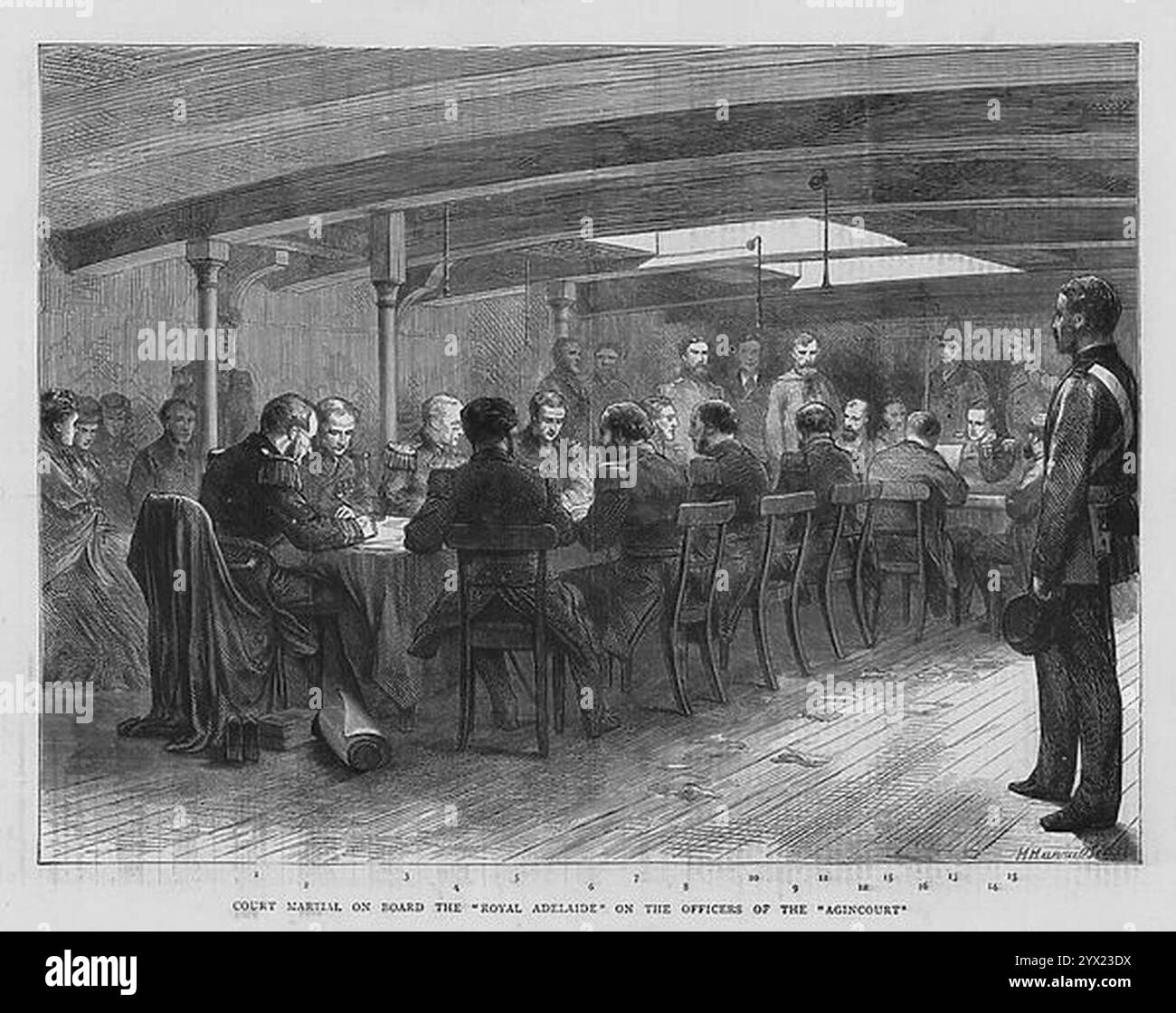 Court Martial on board the 'Royal Adelaide' on the officers of the ...