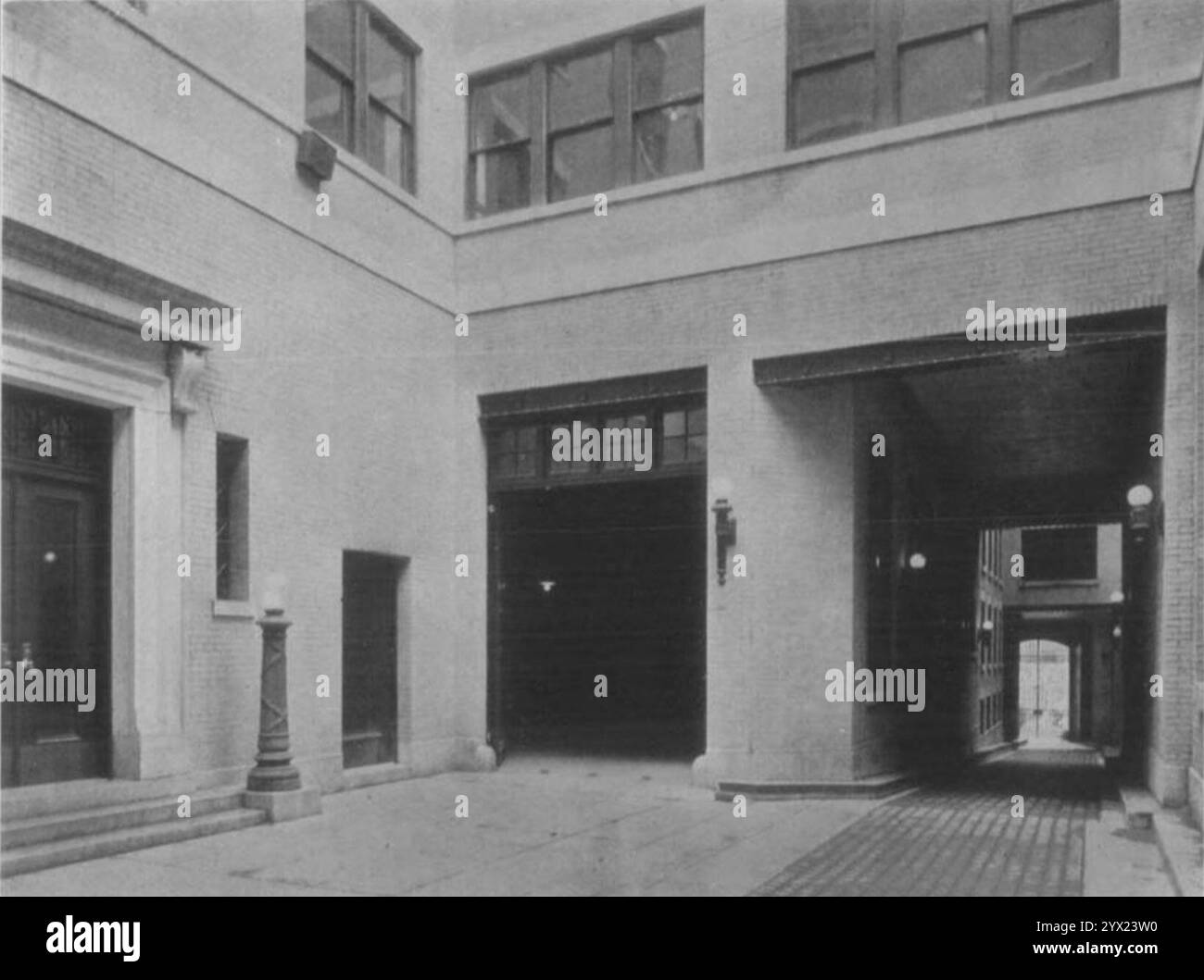 Courtyard of Second Precinct Police Station New York City 1910 Stock ...