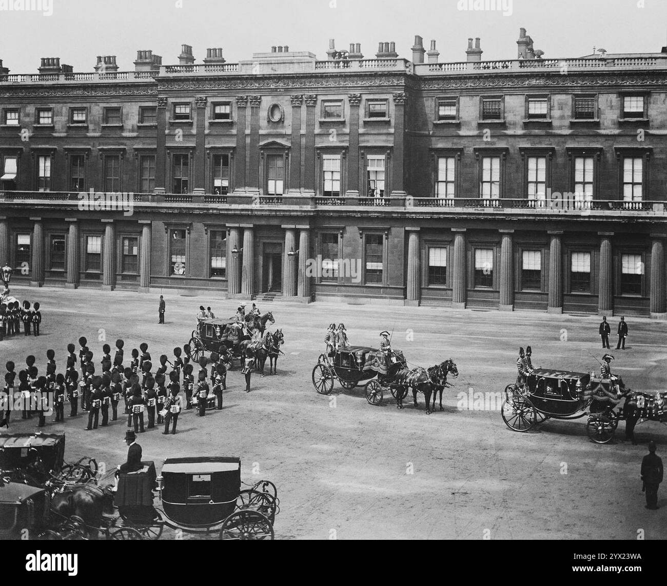 Courtyard of Buckingham Palace during The Wedding of the Duke of York ...