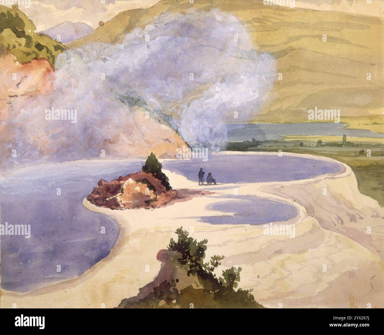 Crater, Te Tarata Rotomahana Stock Photo - Alamy