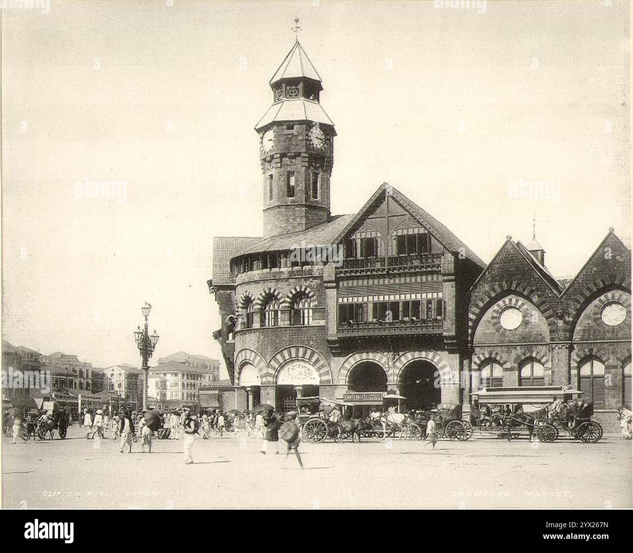 Crawford Market in 1900 Stock Photo - Alamy