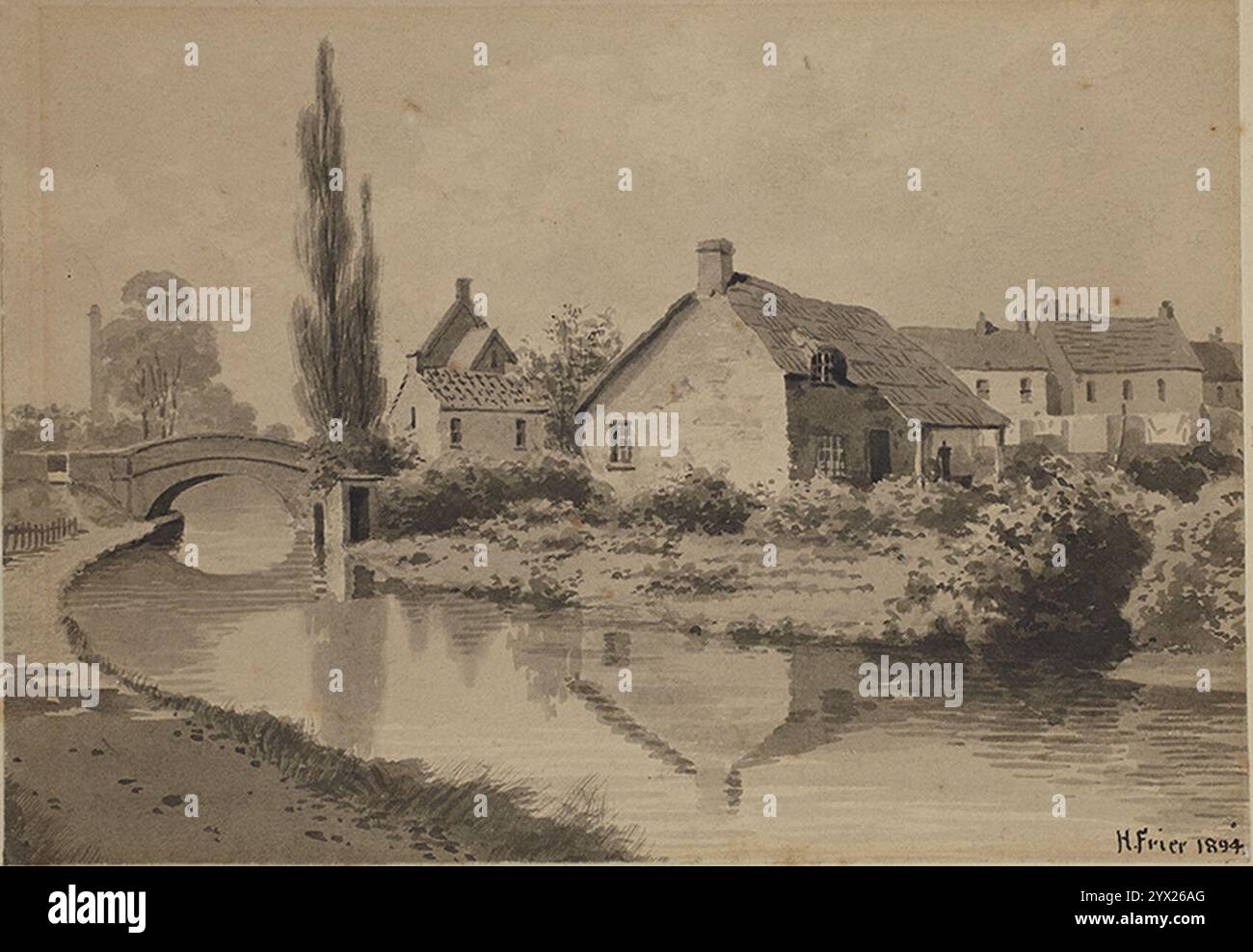 Creech St. Michael Canal Bridge - 267-1989-55 Stock Photo - Alamy