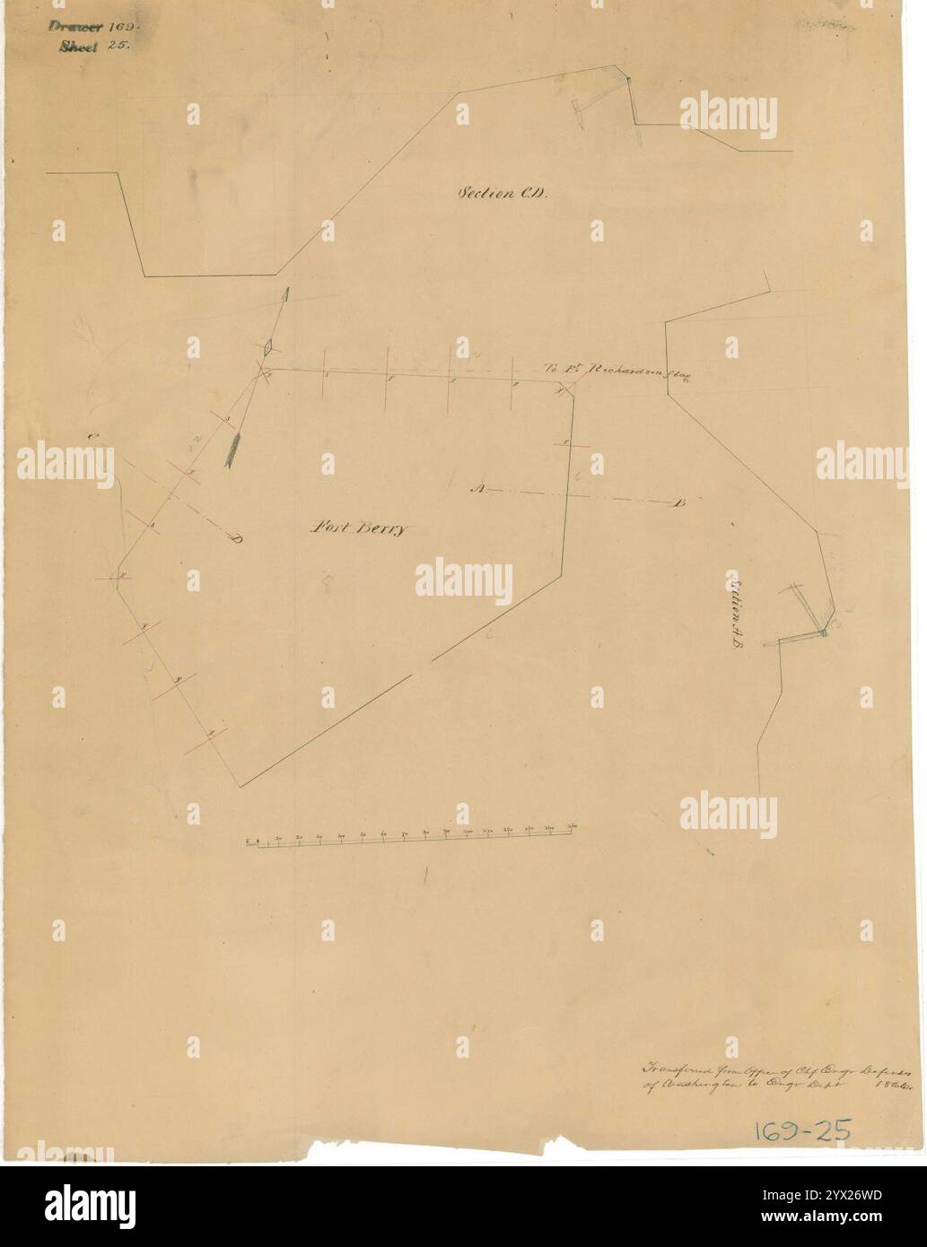 Crest line and sections of Fort Berry Stock Photo - Alamy