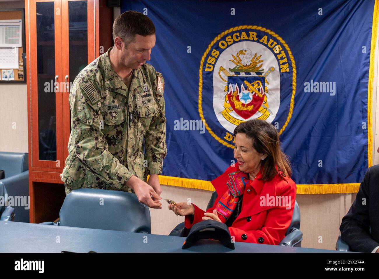 Crew of USS Oscar Austin (DDG 79) conducts ship tour for Spanish ...