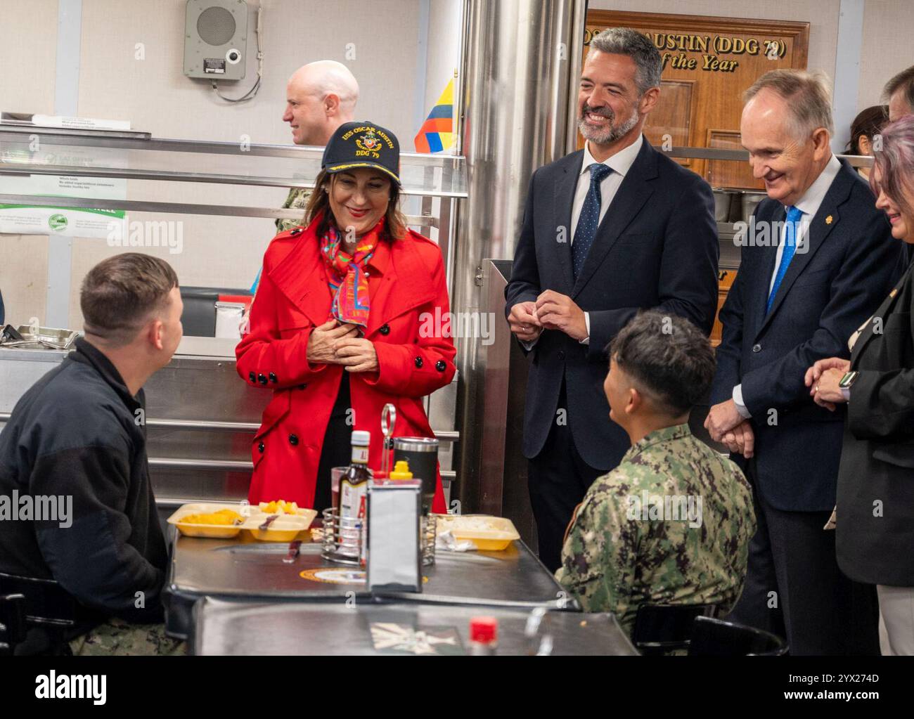 Crew of USS Oscar Austin (DDG 79) conducts ship tour for Spanish ...
