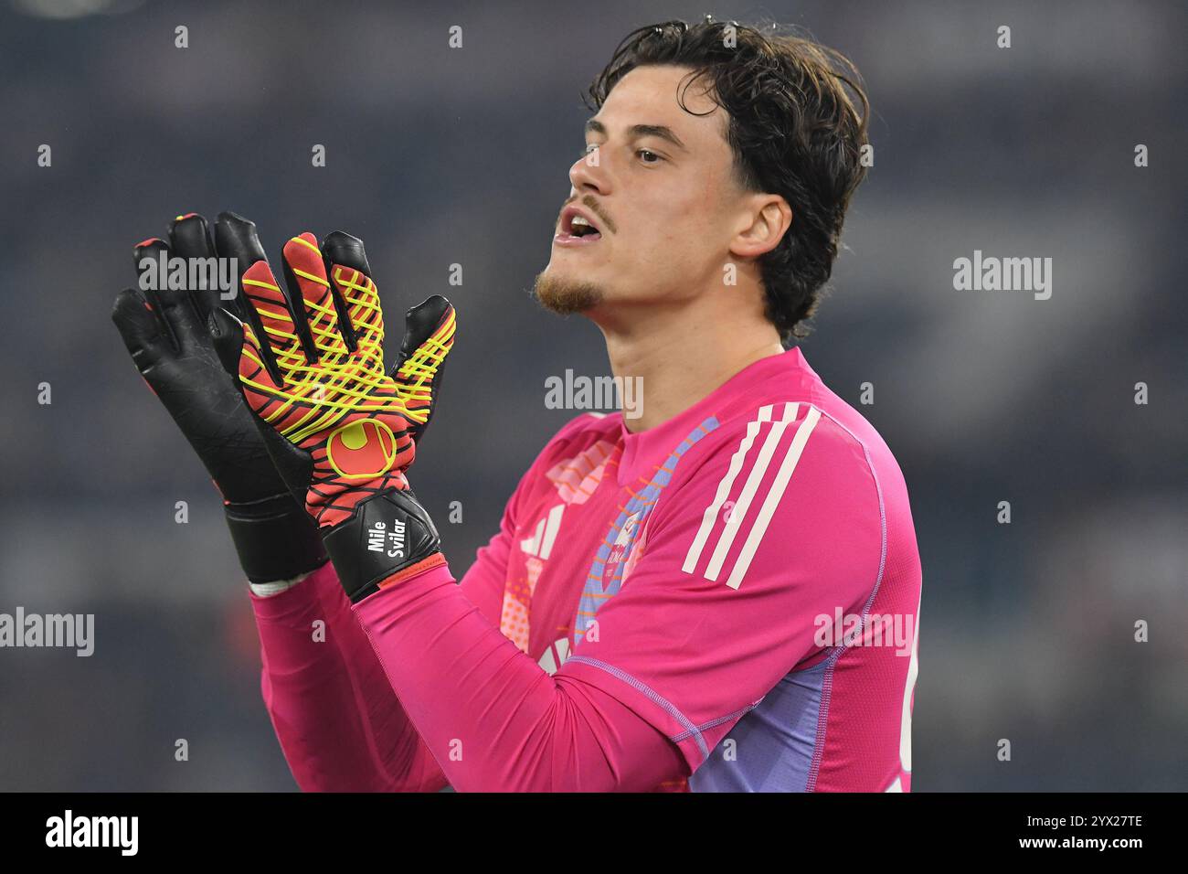 Rome, Italy. 12th Dec, 2024. Mile Svilar of AS Roma seen during the ...