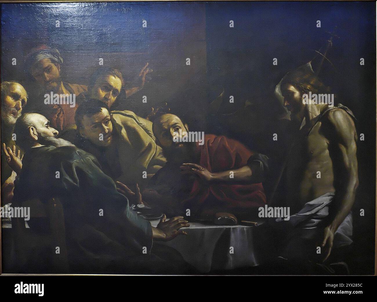 Cristo resucitado en el cenáculo, Matías Pretti Stock Photo - Alamy