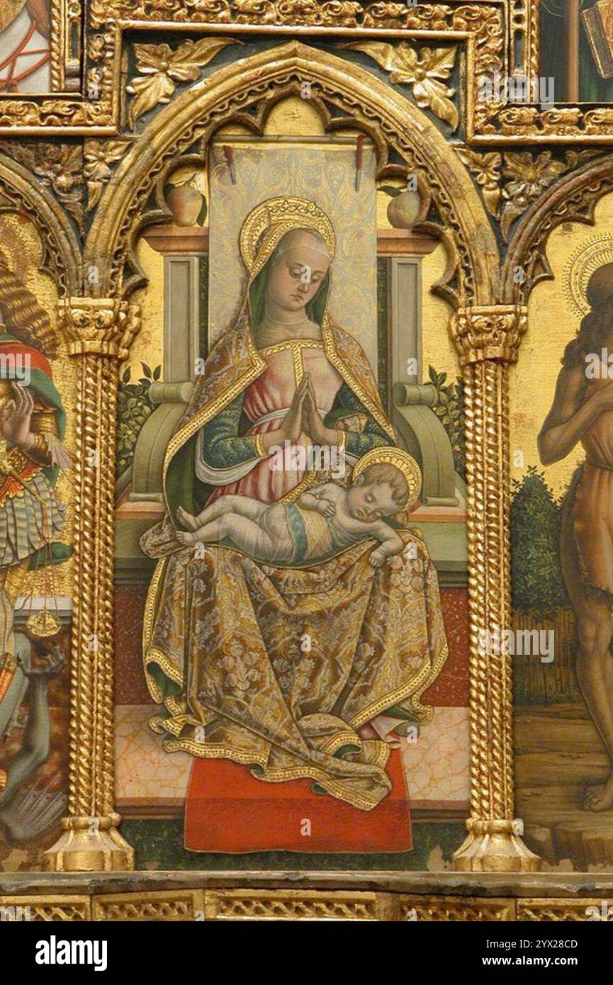 Crivelli Carlo-Crivelli Vittore sec. XV, Madonna con Bambino in trono ...