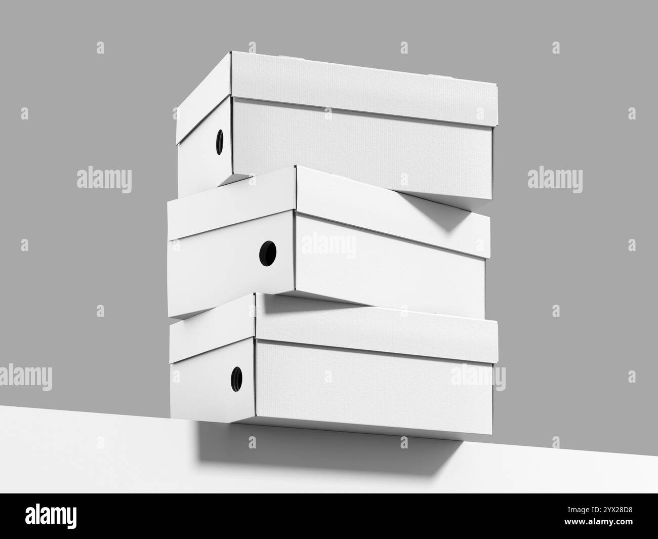 Three Shoes Box Mockup Stock Photo - Alamy